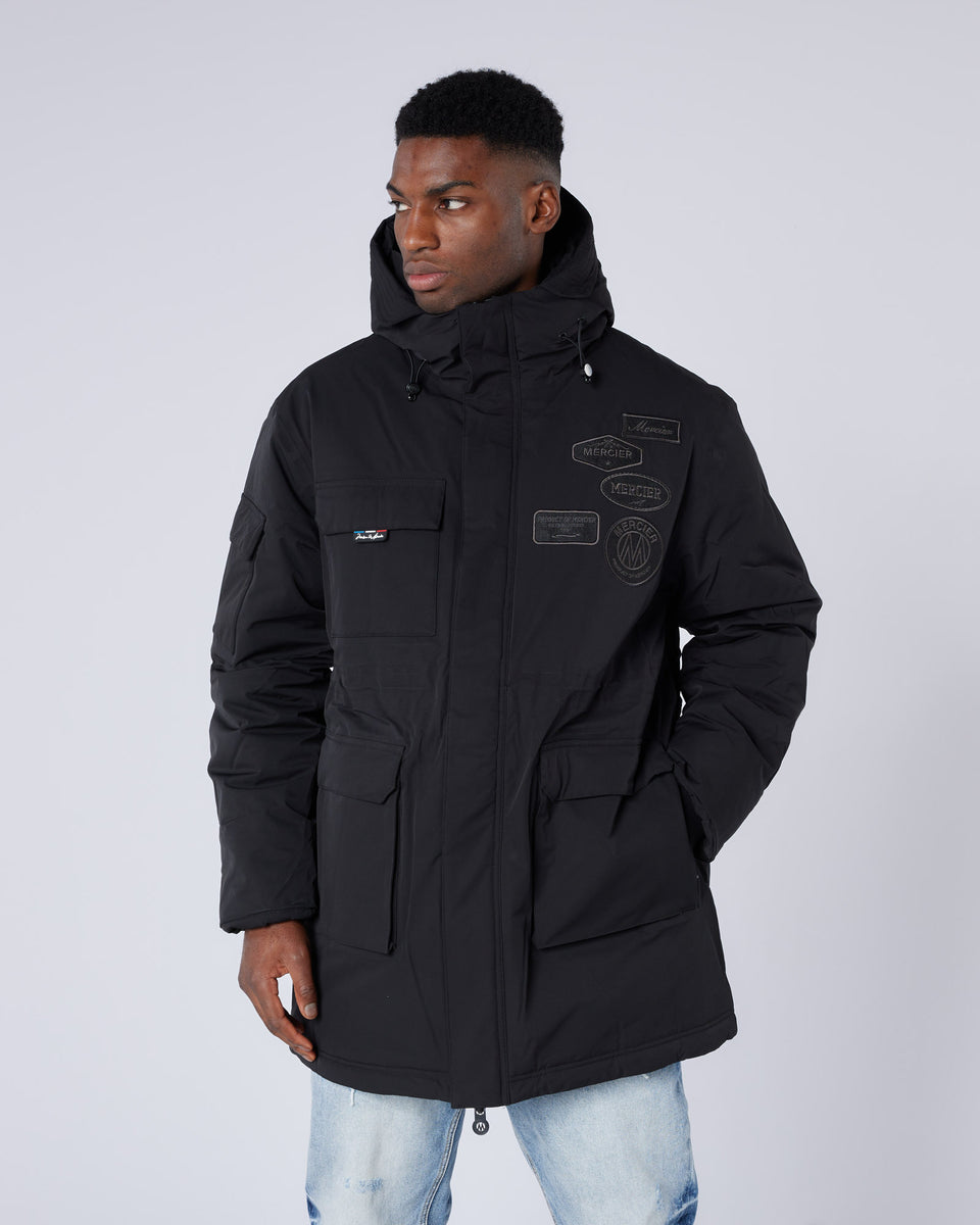 Mercier Men's Premium OG Badge Parka Coat - Black | Men's Jackets – MERCIER