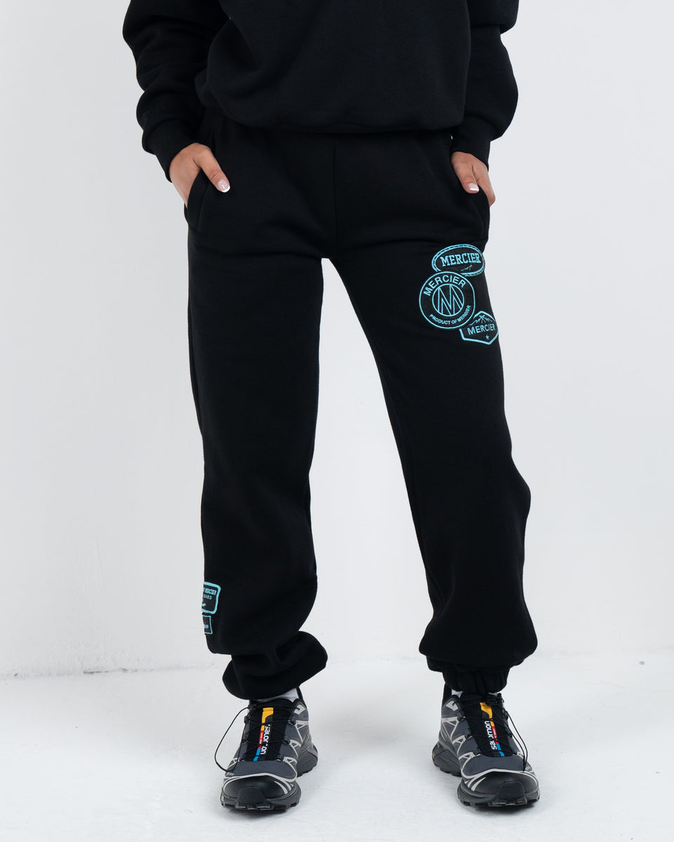Womens Mercier Black Tiffany OG Badge Joggers – MERCIER