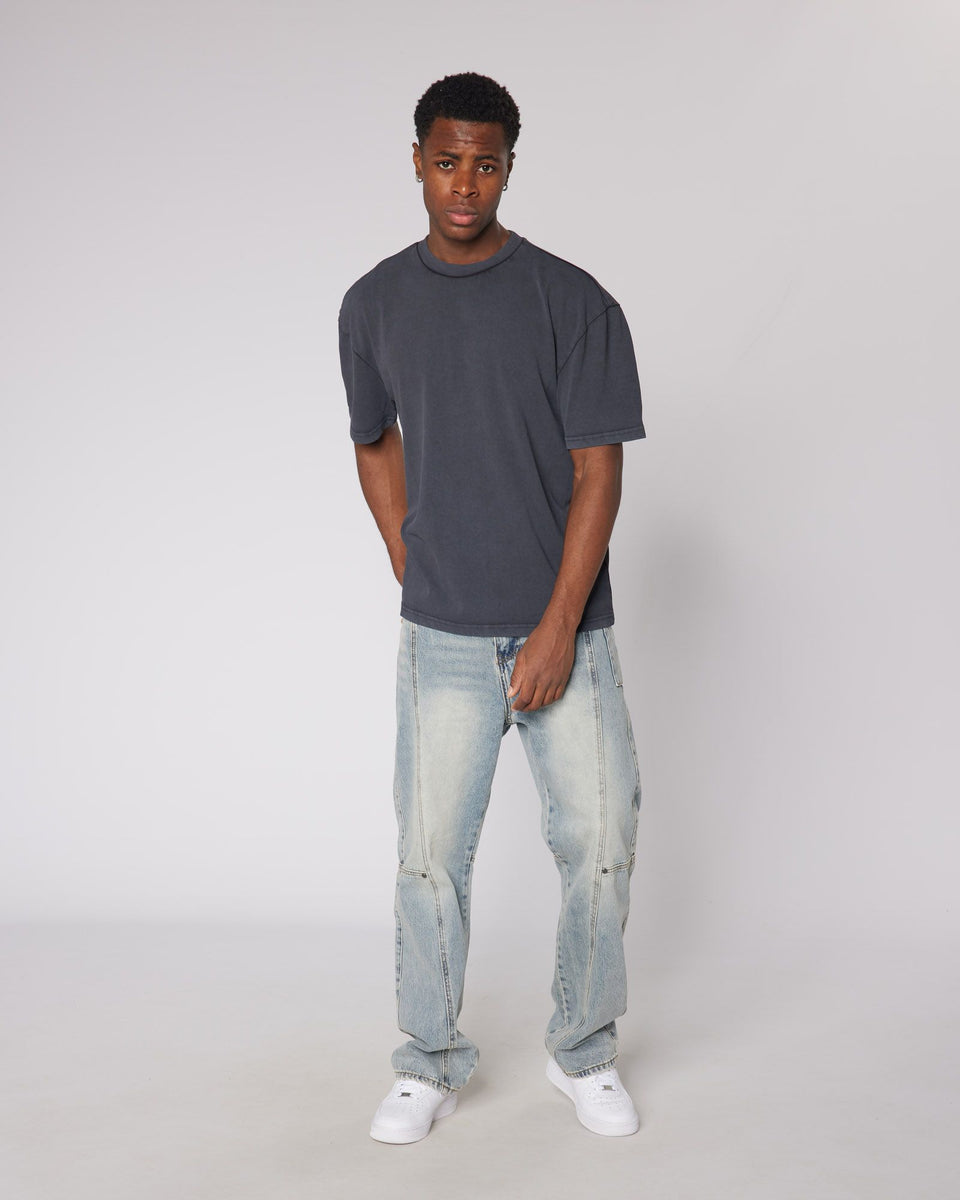 Black Relaxed Washed Blank Tshirt – MERCIER